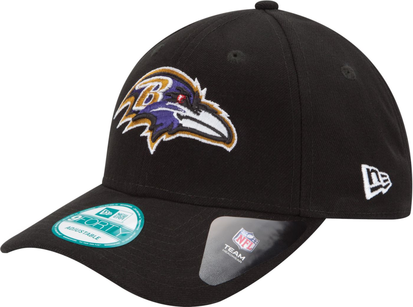 New Era Men's Baltimore Ravens League 9Forty Adjustable Black Hat ...
