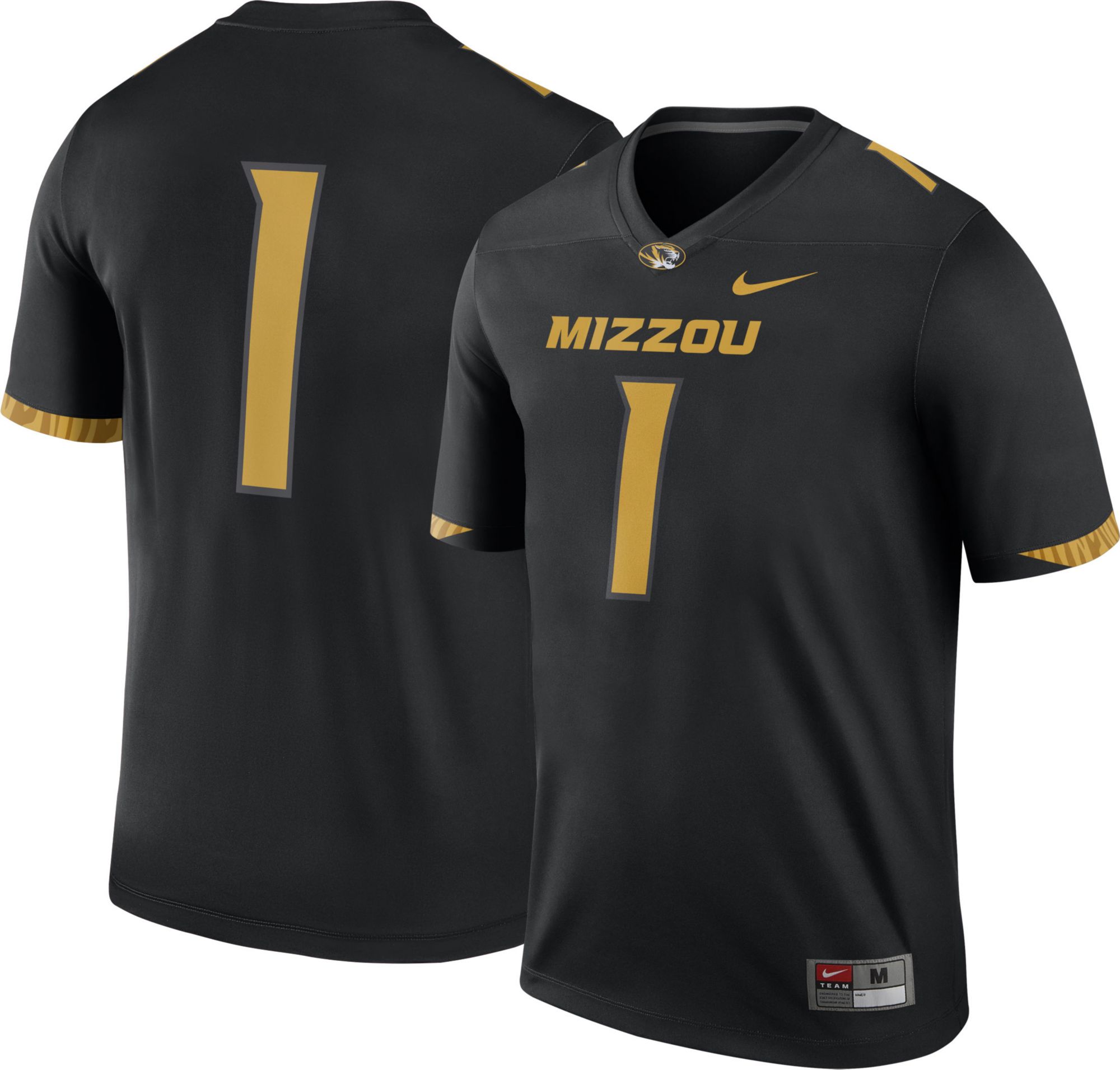 Nike Men's Missouri Tigers #1 Legend Football Black Jersey | DICK'S ...